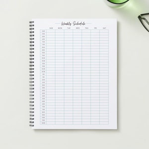 Half Hour Planner, Printable Weekly Schedule, Time Blocking, 30 Minute ...
