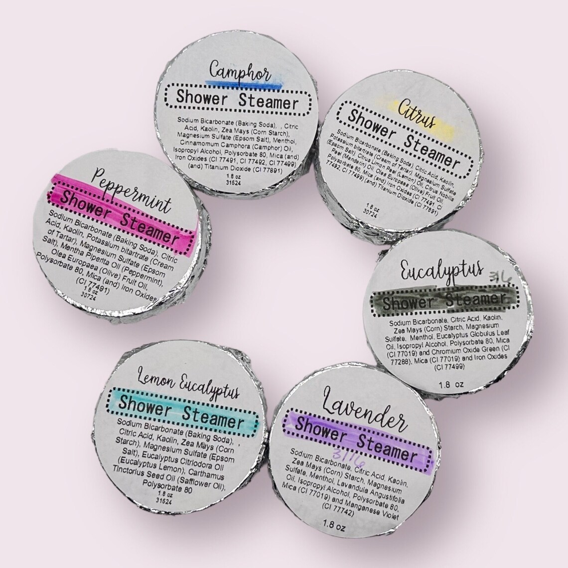 Shower Steamer, Shower Bomb, Shower Fizzer, Multi Pack, Peppermint ...