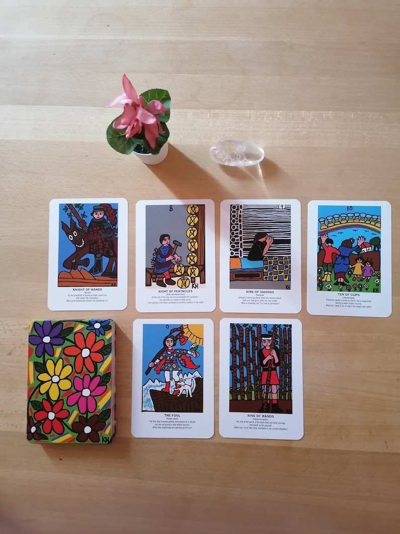 Tarot Card Deck With Quotes, 78 Card Divination (digital Download) - Etsy