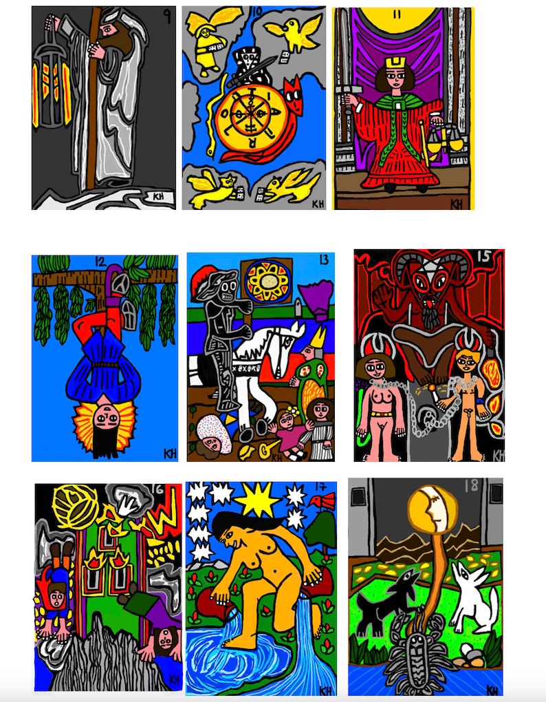 Tarot Card Deck With Quotes, 78 Card Divination (digital Download) - Etsy