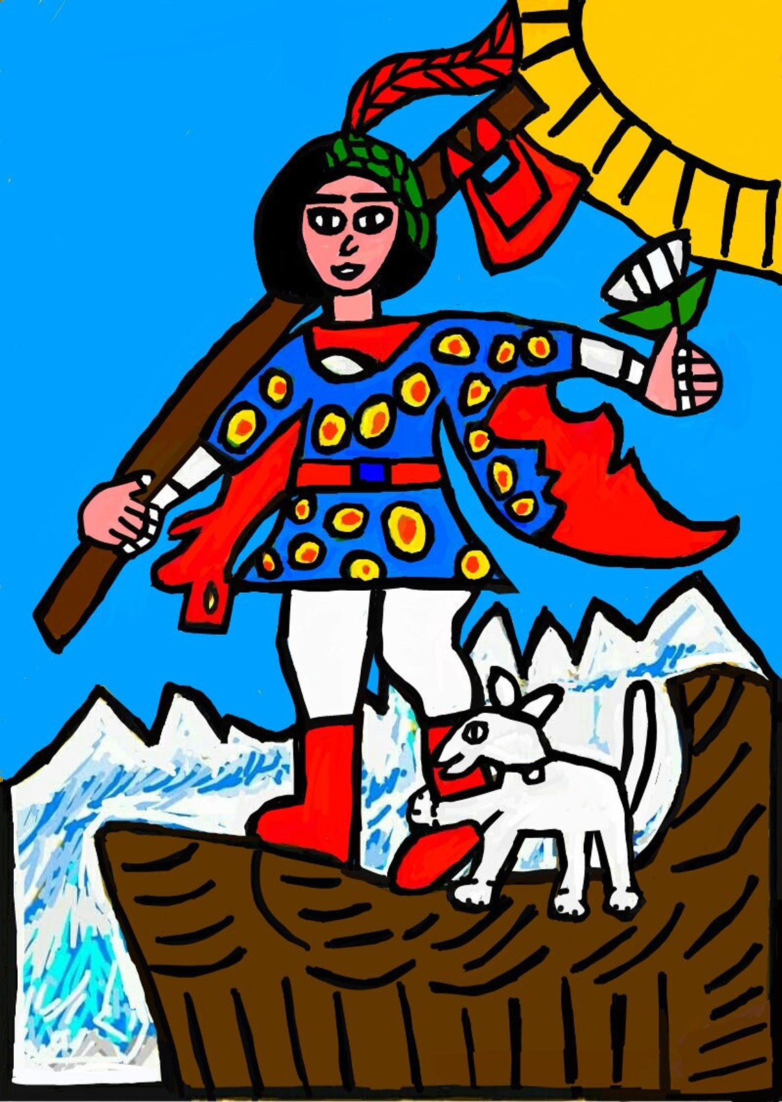 The Fool Black Tarot Printable Tarot Art Print at Home - Etsy