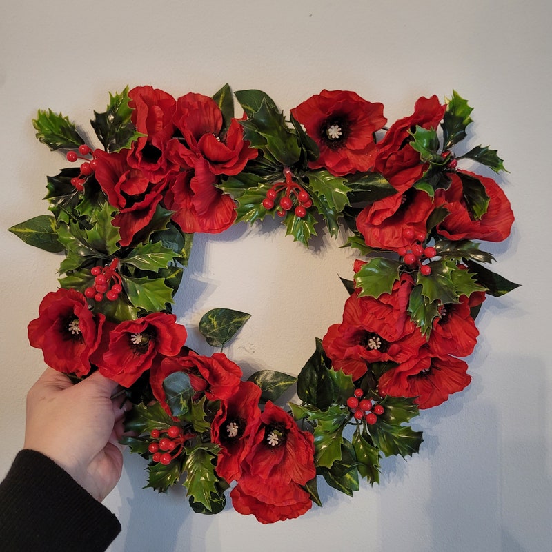 Poppy Remembrance Wreath - Etsy UK