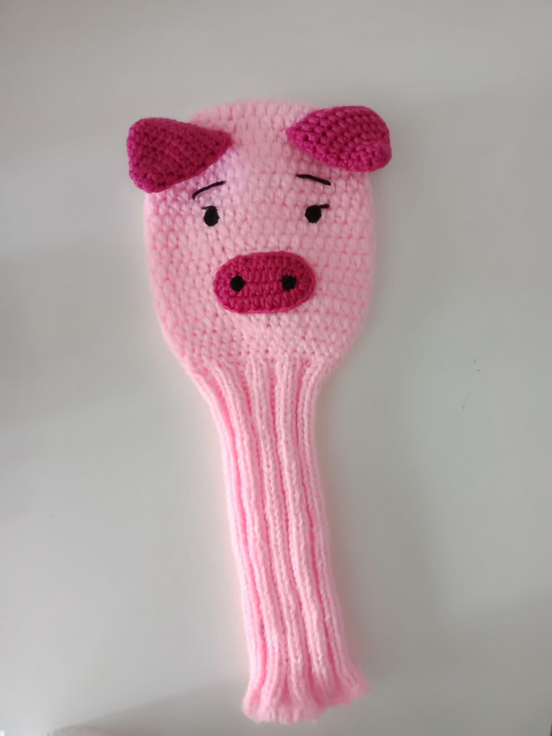 Crochet Pig Golf Club Headcover,animal Golf Club Cover,crochet Pig ...