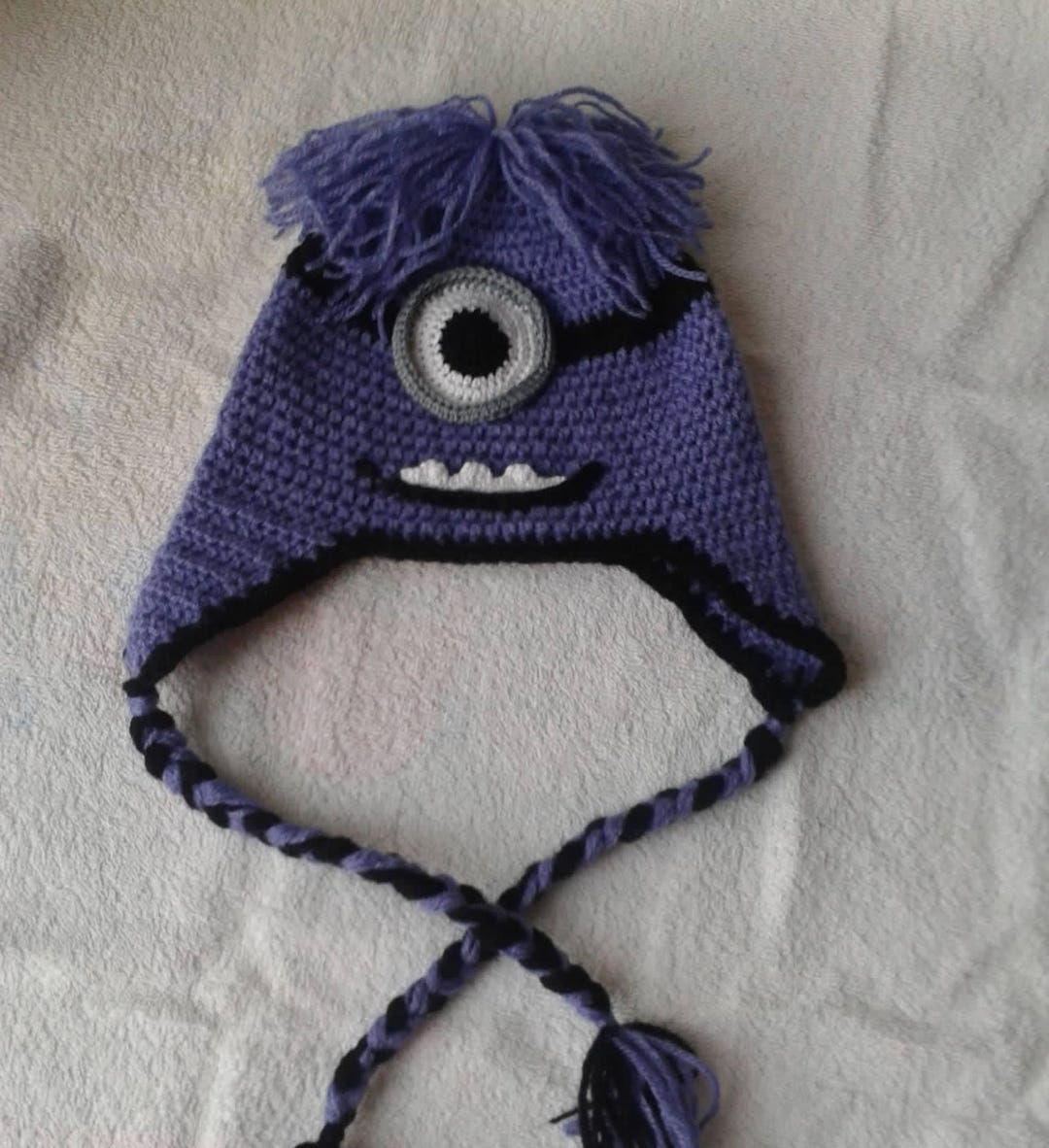 Crochet Evil Minion Hat, for Halloween,baby or Toddler Berets,adult or ...
