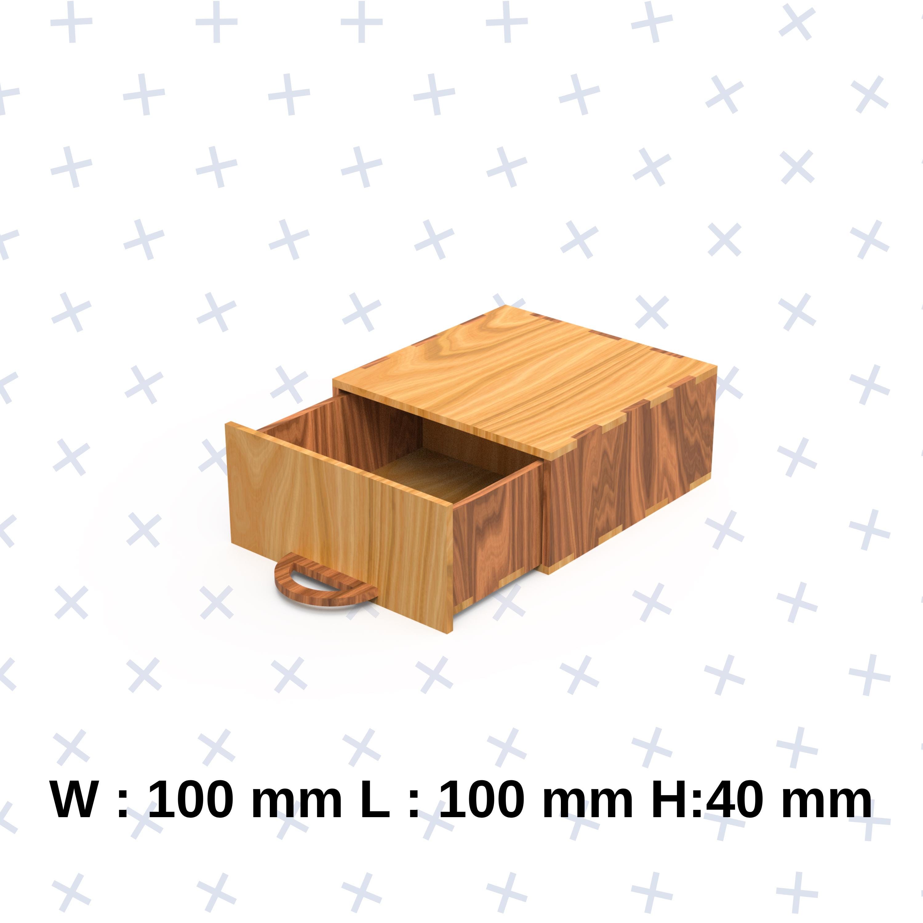 5 Different Size Laser Cut Drawer Jewelry Box, Wooden Gift Box, Laser ...