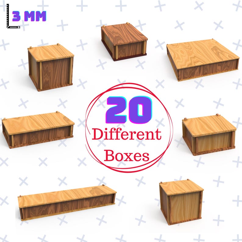 Laser Cut Box With Flip up Lid / Storage Box / Laser Cut Box / 20 ...