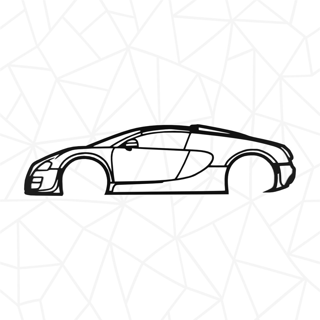 R8 Car Silhouette for Laser Cut & CNC / Audi R8 Laser Cut Files SVG ...