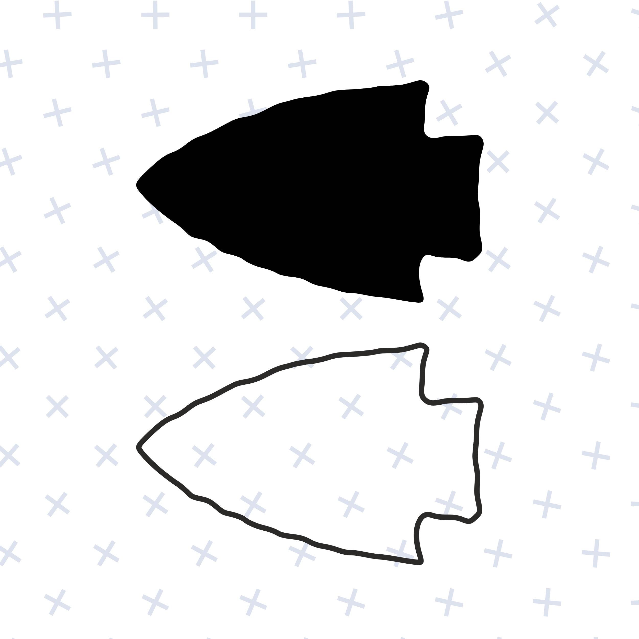 Arrowhead Silhouette SVG / Arrowhead Silhouette Outlines / Arrowhead ...