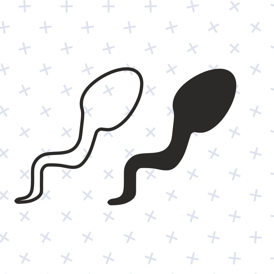 Sperm Silhouette SVG / Sperm Silhouette Outlines / Sperm SVG / Sperm ...