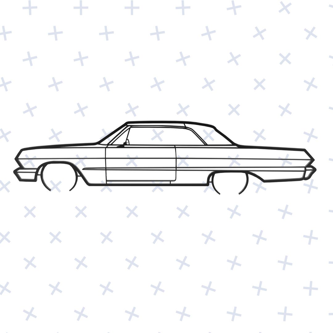 Impala Car Silhouette for Laser Cut & CNC / Impala Laser Cut Files SVG ...