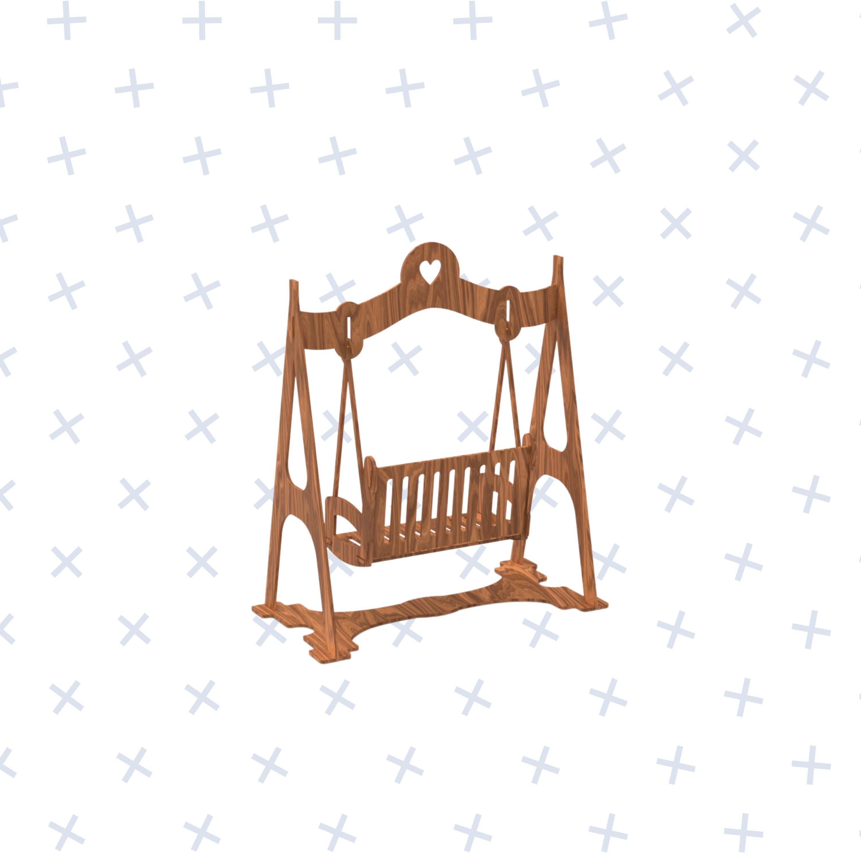 Wooden Swing for Dolls / Swing SVG / Swing for Laser Cut & CNC/ Kids ...