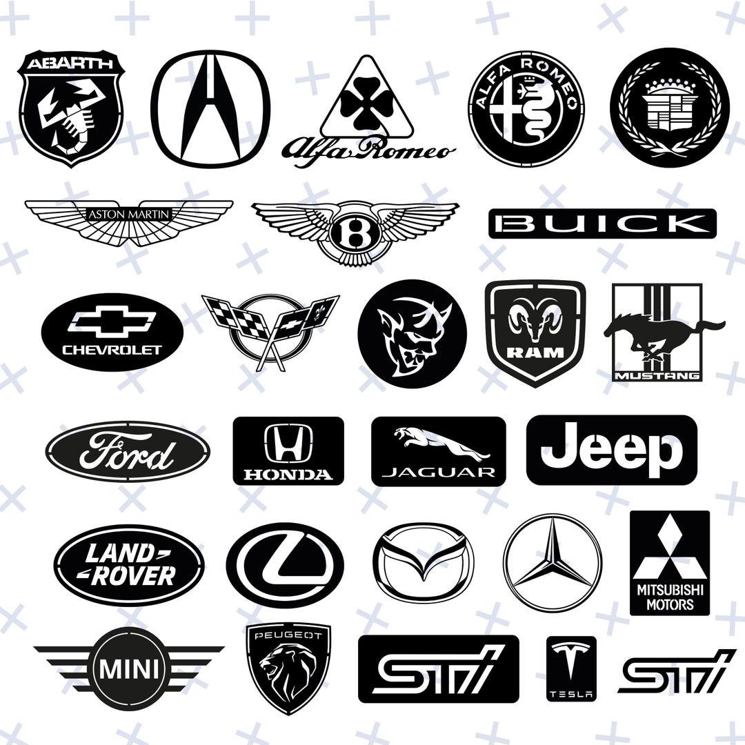 35 Different Car Brands for Laser Cut / Car Brands SVG / Car Logo SVG ...