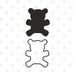 Teddy Bear Silhouette & Outline SVG Cut Files (PDF, Ai, DXF) - Etsy