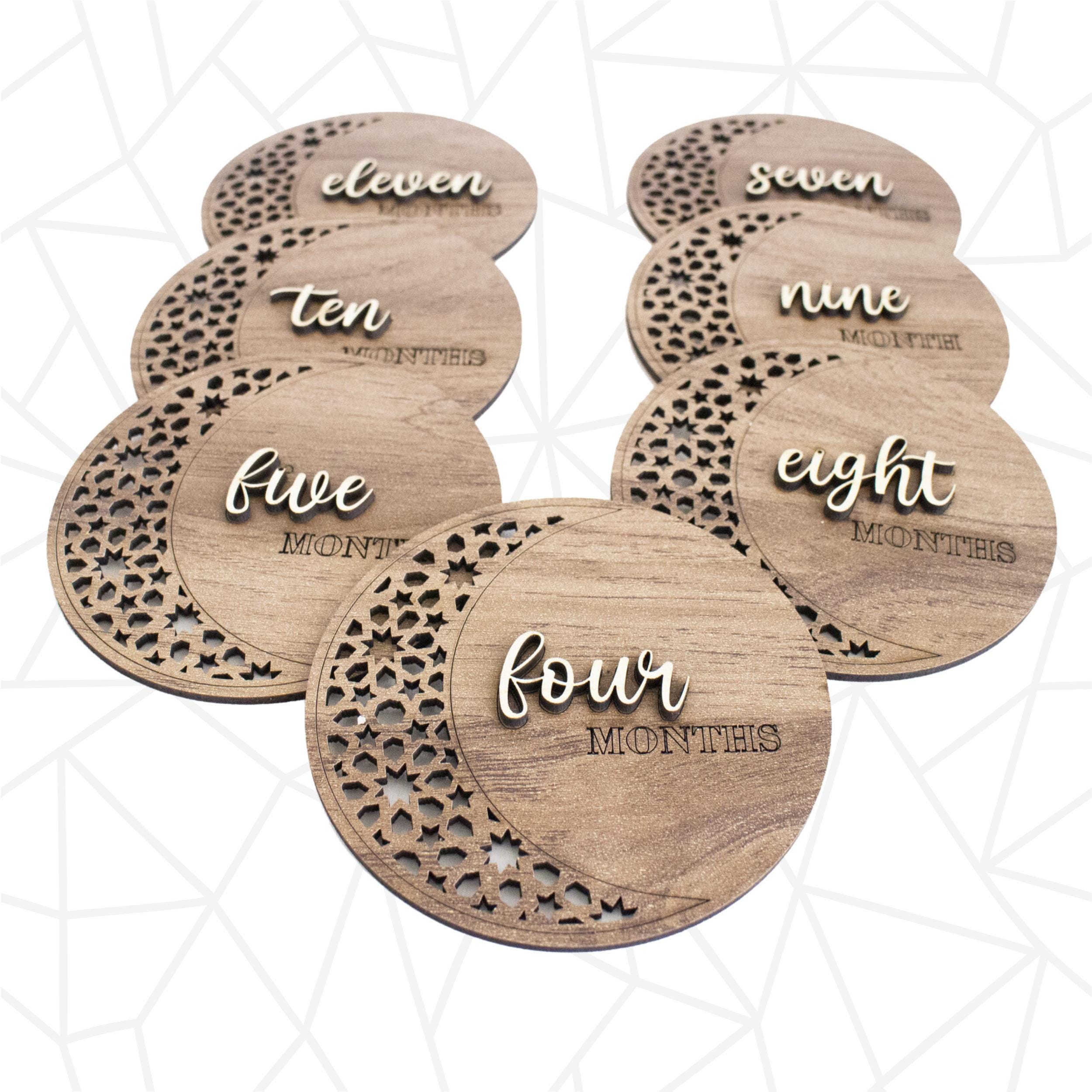 Baby Monthly Milestone Rounds SVG: Laser Cut Files (digital Download ...