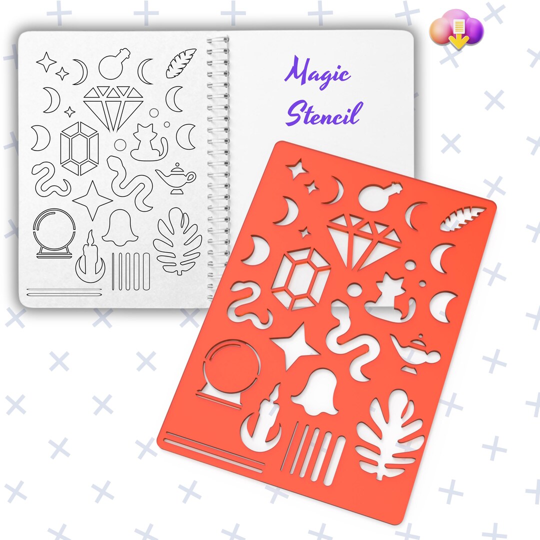Magic Stencil for Bullet / Witchcraft Doodle Stencil / Stencil for ...