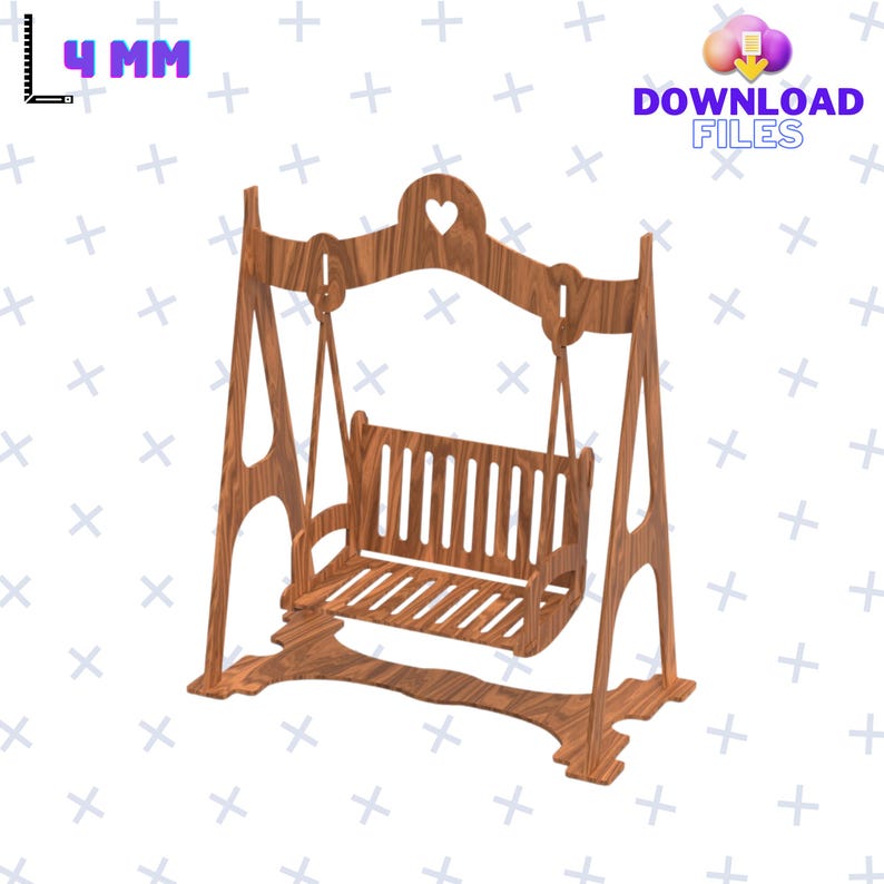 Wooden Swing for Dolls / Swing SVG / Swing for Laser Cut & CNC/ Kids ...