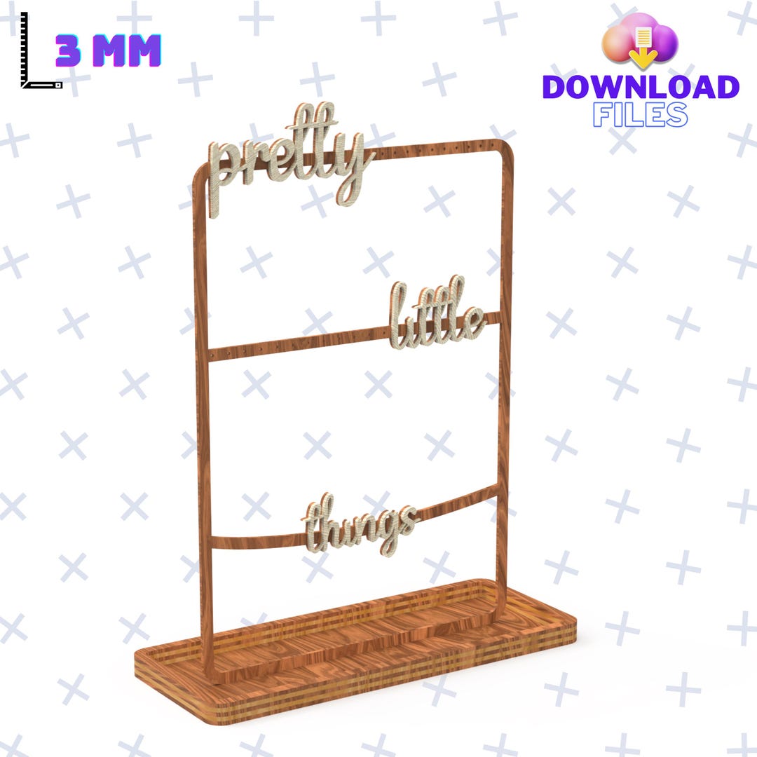 Jewelry Display Stand Svg / Keychains Laser Cut Files / Ornaments ...