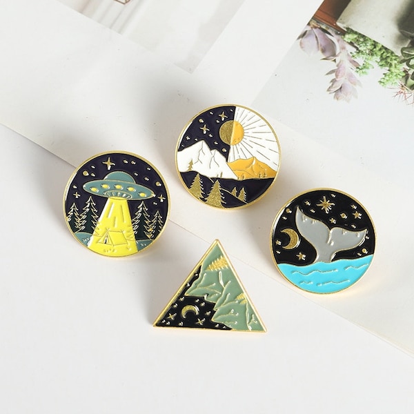 Nature Enamel Pin - Etsy