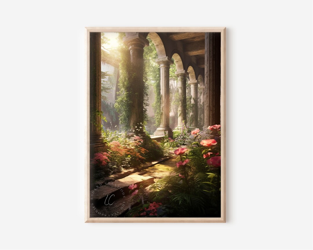 Secret Courtyard | DIGITAL DOWNLOAD | Secret Garden | Floral Decor ...