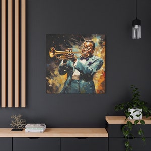 Louis Armstrong Painting - Abstract Jazz Art - Etsy