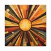 Sunburst Painting Art Deco Style Painting of Sunburst on Square Canvas ...