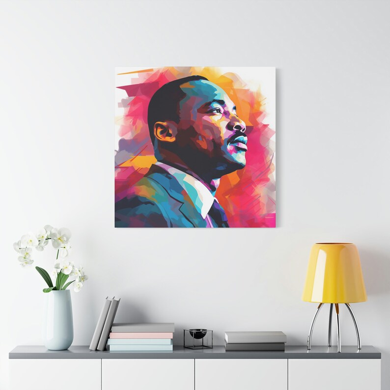 Martin Luther King Jr. Portrait MLK Painting in Abstract Colorful Style ...