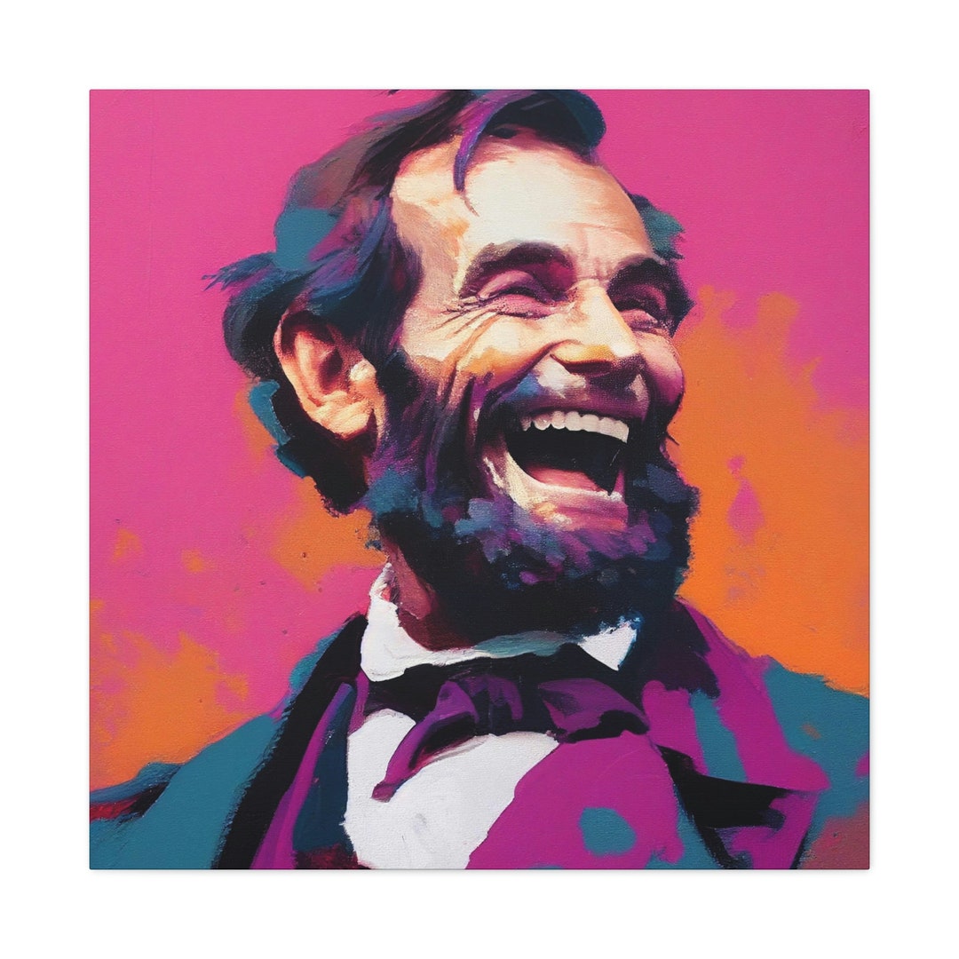Abraham Lincoln Painting Laughing - Abstract Portrait of Abraham ...