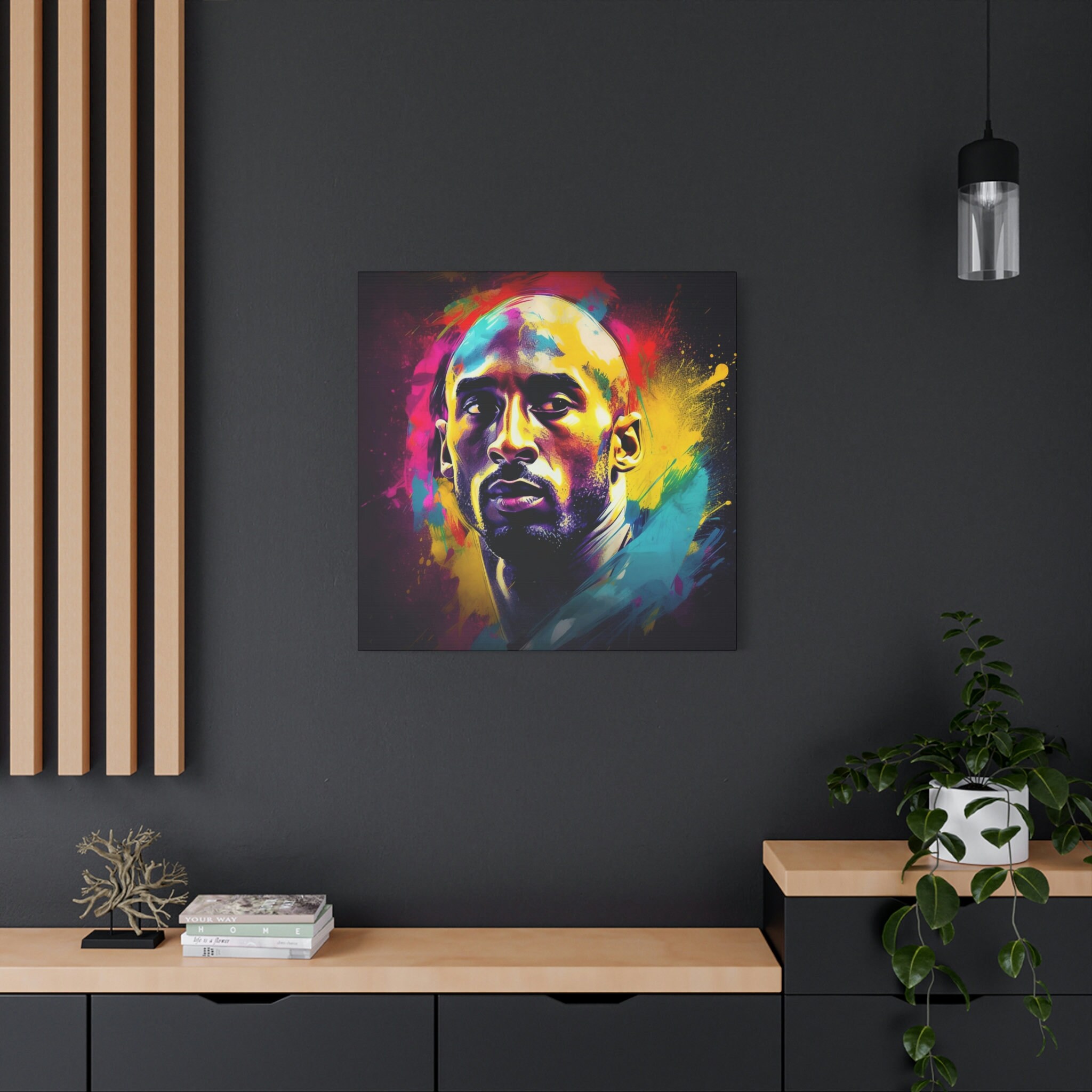 Kobe Bryant Painting - Kobe Painting Wall Art of Abstract Colorful ...