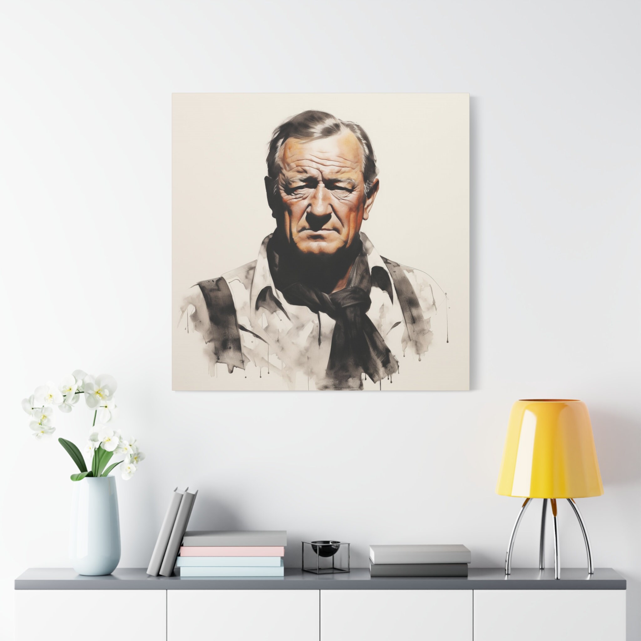 John Wayne Painting - John Wayne Wall Art, Poster, John Wayne Canvas ...