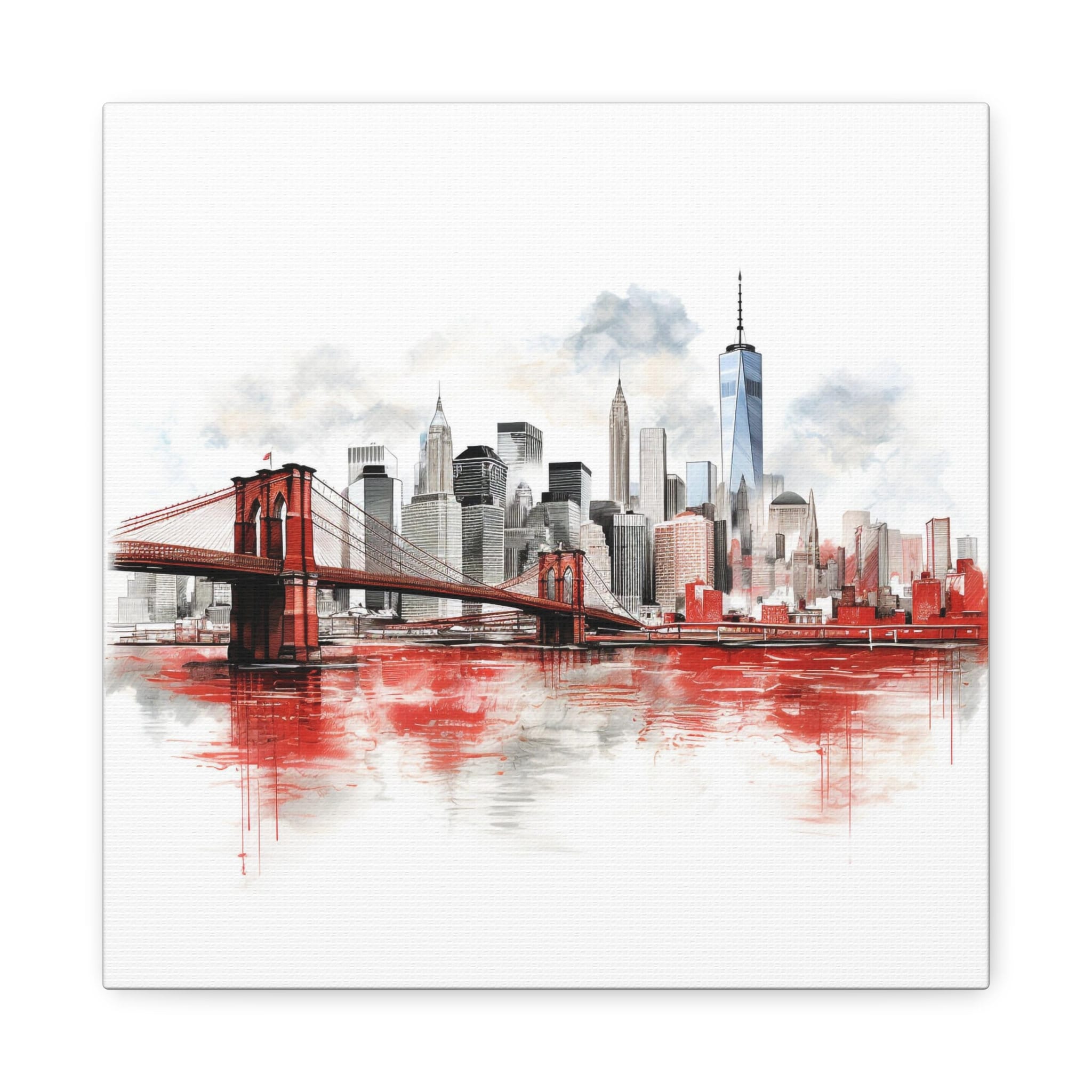 New York City Drawing - NYC Skyline Drawing, a Sketch of the New York ...