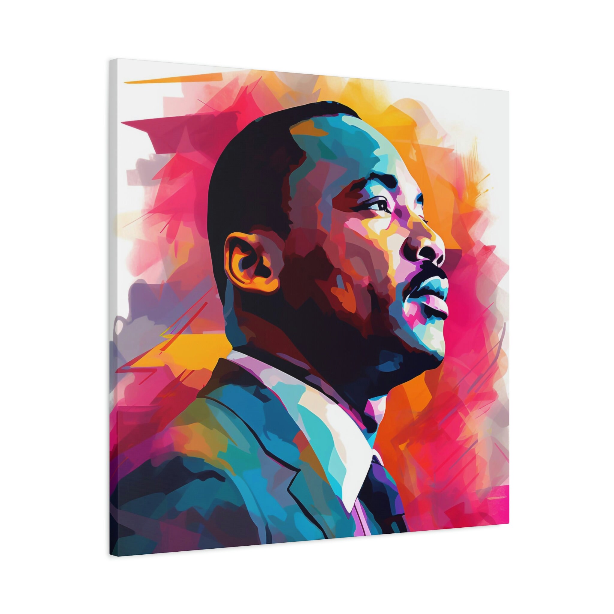 Martin Luther King Jr. Portrait - MLK Painting in Abstract Colorful ...