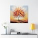 Autumn Tree Painting - Abstract Painting of a Single Tree With Leaves ...
