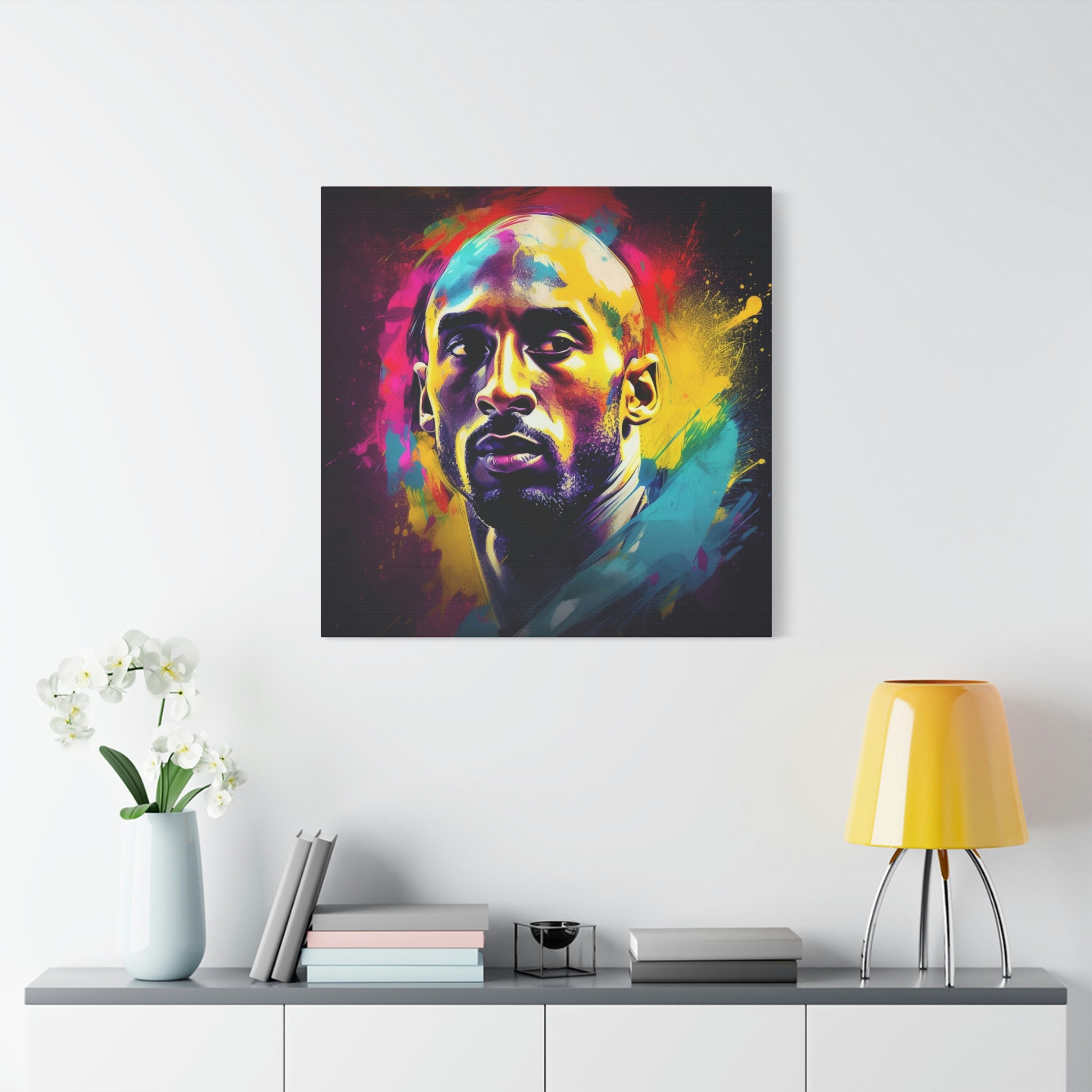 Kobe Bryant Painting - Kobe Painting Wall Art of Abstract Colorful ...