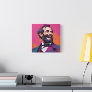 Abraham Lincoln Painting Laughing - Abstract Portrait of Abraham ...