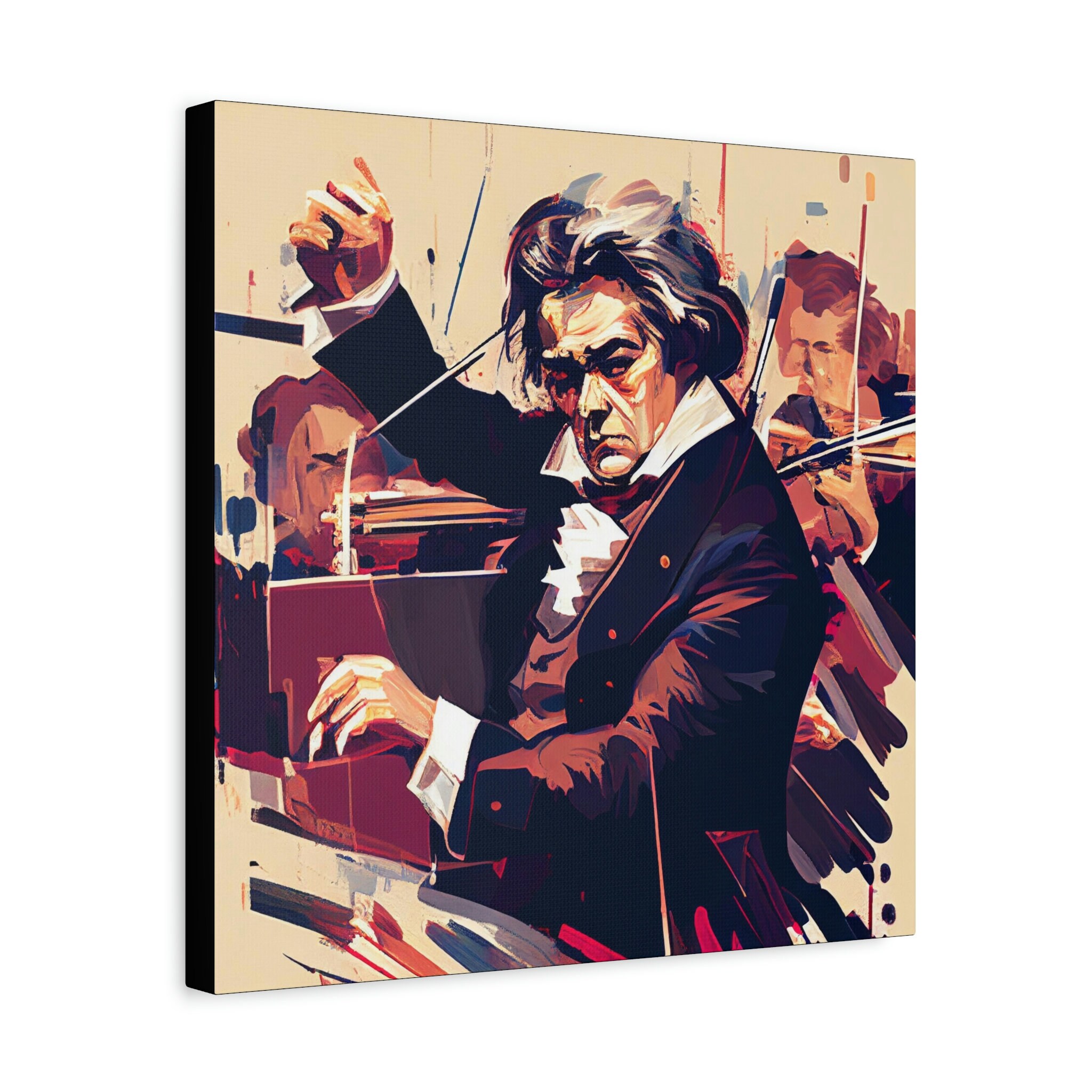 Ludwig Van Beethoven Painting Abstract Square Art Canvas of - Etsy