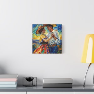Mexican Dance Art Mexican Folk Dancing Canvas Wall Art Dancing Couple ...