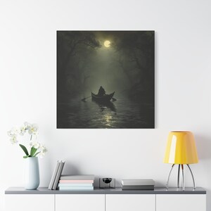 Charon Waiting on Styx - Halloween Painting - Abstract Halloween Wall ...
