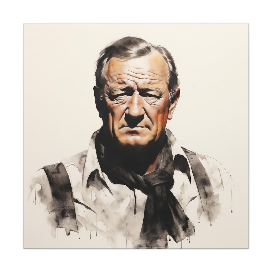 John Wayne Painting - John Wayne Wall Art, Poster, John Wayne Canvas ...