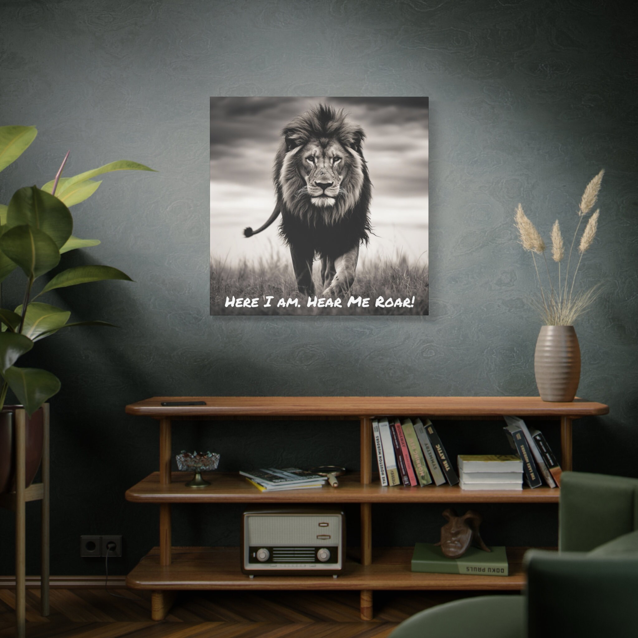 Lion Picture - Here I Am. Hear Me Roar! Captivating Black and White ...