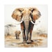 African Elephant Painting - Abstract Elephant Wall Art, African ...