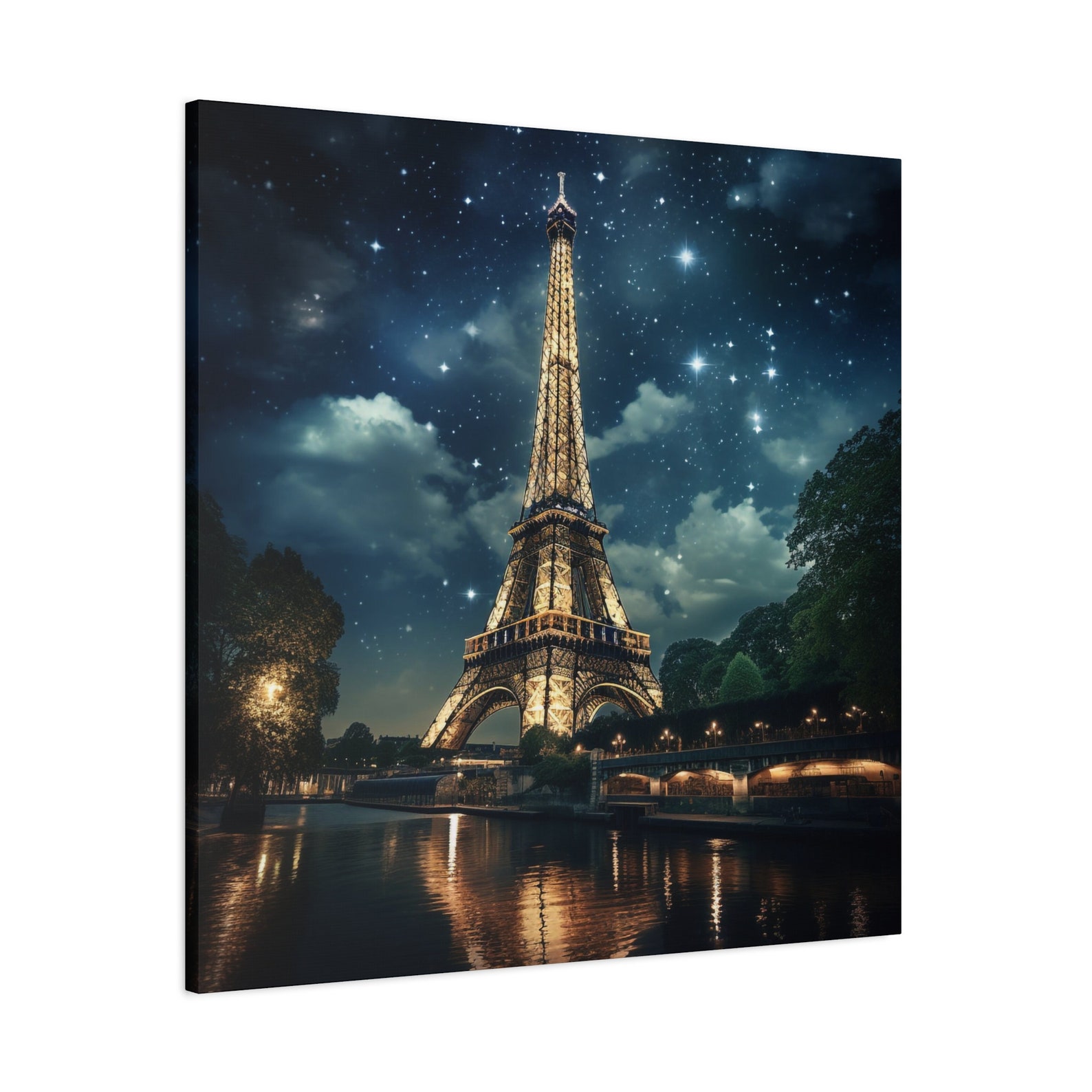 Eiffel Tower Painting Eiffel Tower Wall Art, Depiction of the Eiffel ...
