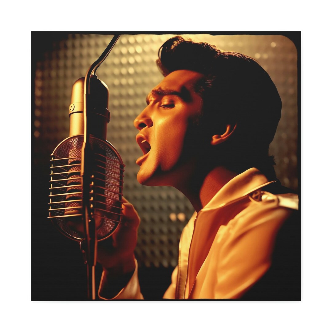 Elvis Painting - Realistic Elvis Wall Art Depicting Elvis Presley ...
