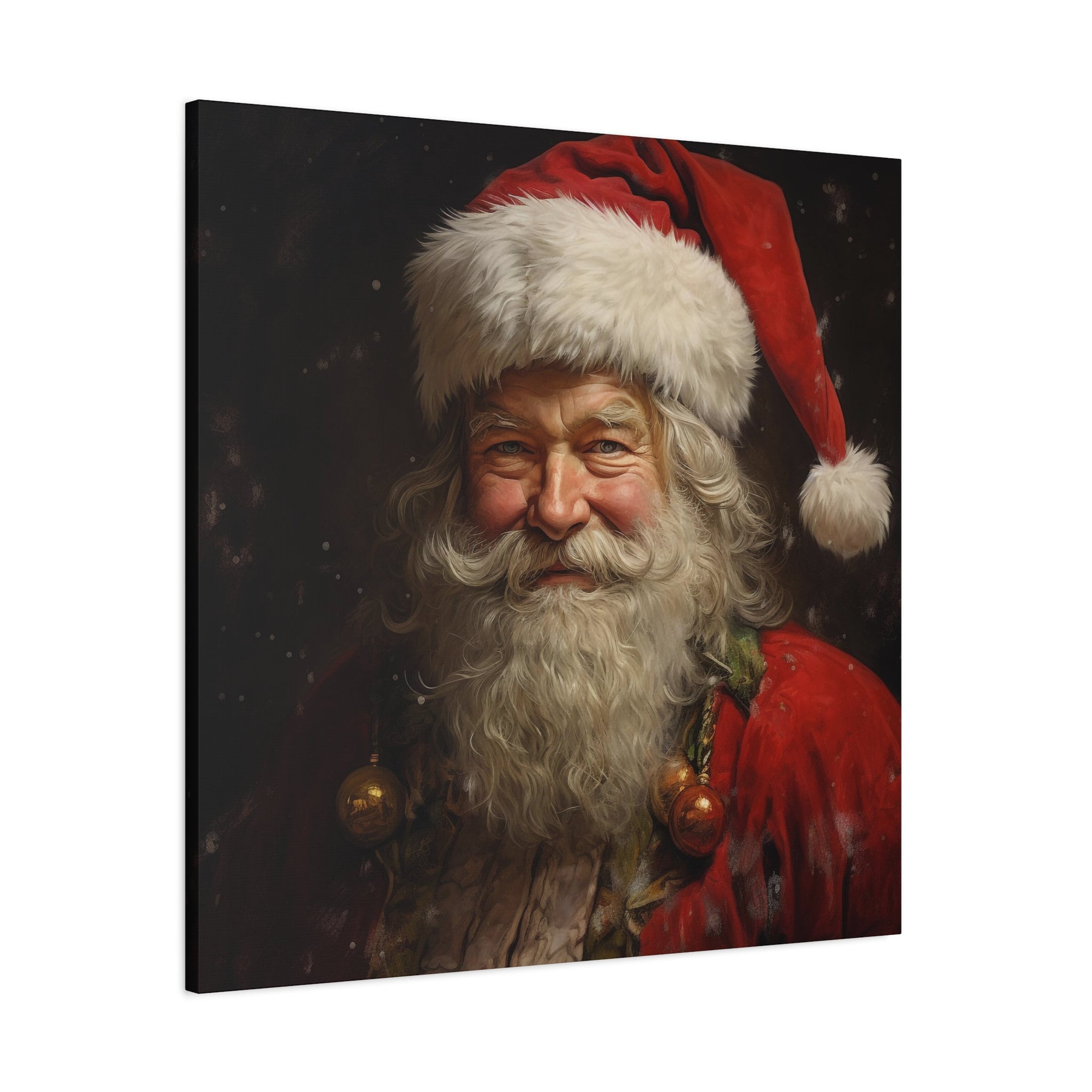 Father Christmas Canvas Wall Art Print Timeless Portrait of Santa Claus ...