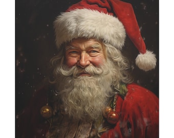 Santa Portrait by Susan Comish - Etsy