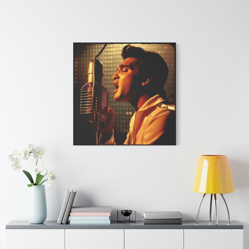 Elvis Painting Realistic Elvis Wall Art Depicting Elvis - Etsy