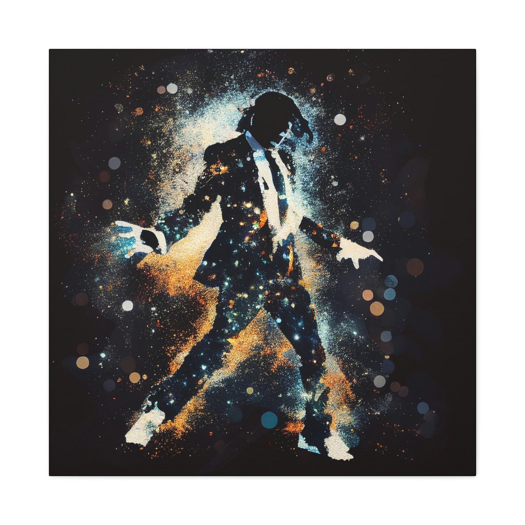 Michael Jackson Painting of Him Dancing - Square Abstract Artwork - Etsy