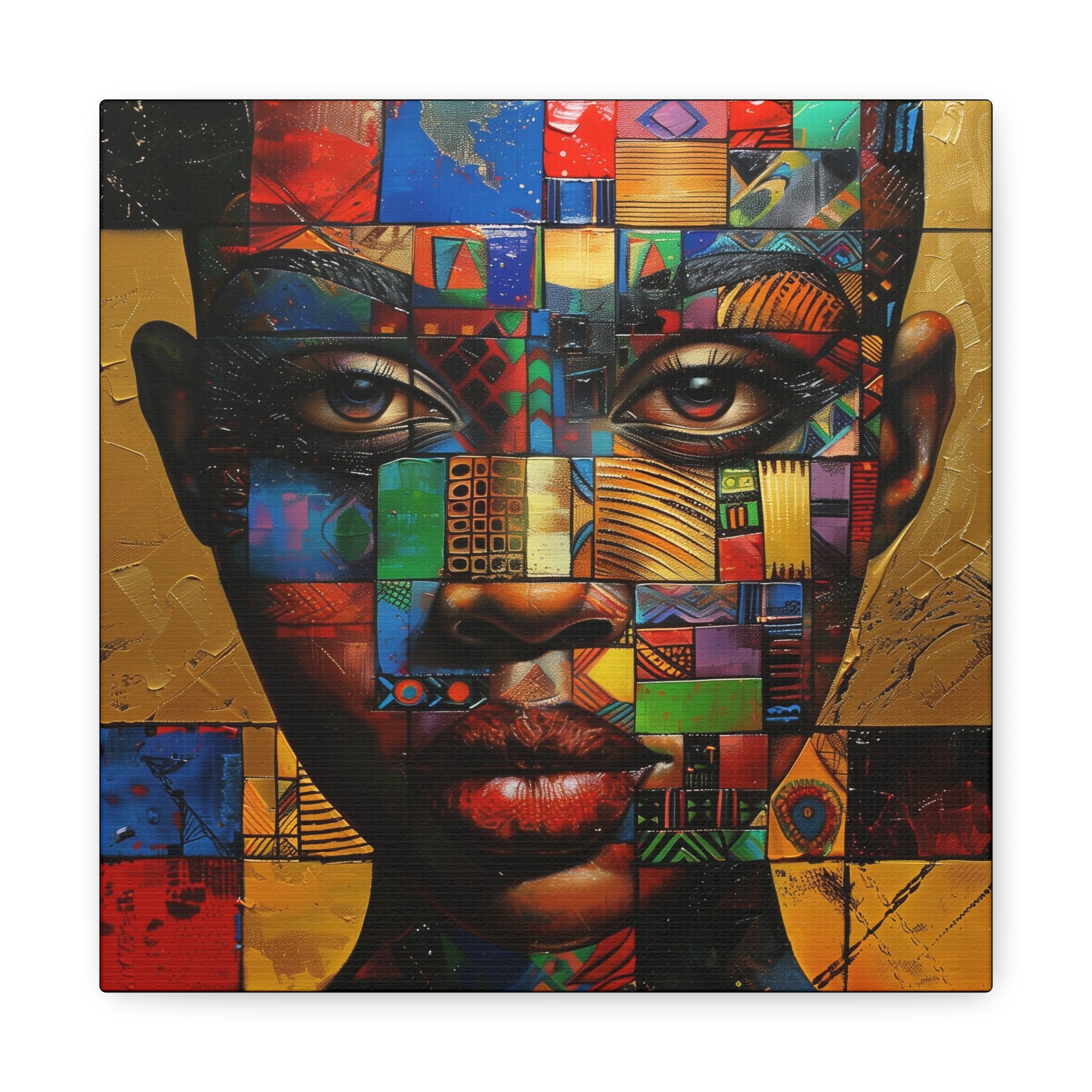 African Painting African Wall Art Woman in Abstract Painting - Etsy