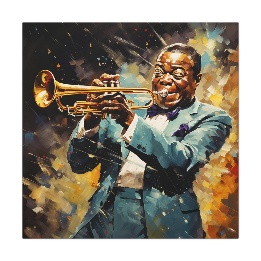 Louis Armstrong Painting - Abstract Jazz Art - Etsy