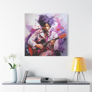 Prince Painting - Abstract Painting of Prince, the Legendary Musician ...
