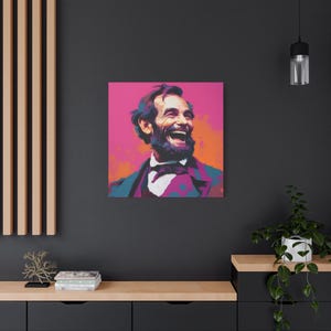 Abraham Lincoln Painting Laughing - Abstract Portrait of Abraham ...